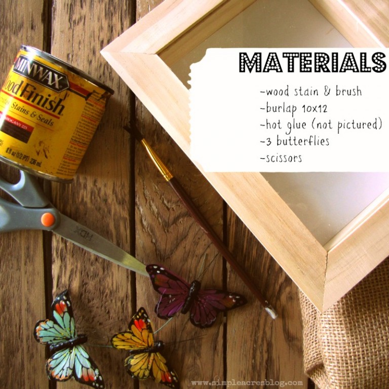 Spring Butterfly Shadow Box - Simple Acres Blog