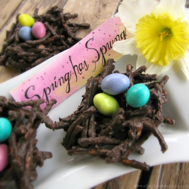 Spring Chocolate Nest Dessert - Simple Acres Blog
