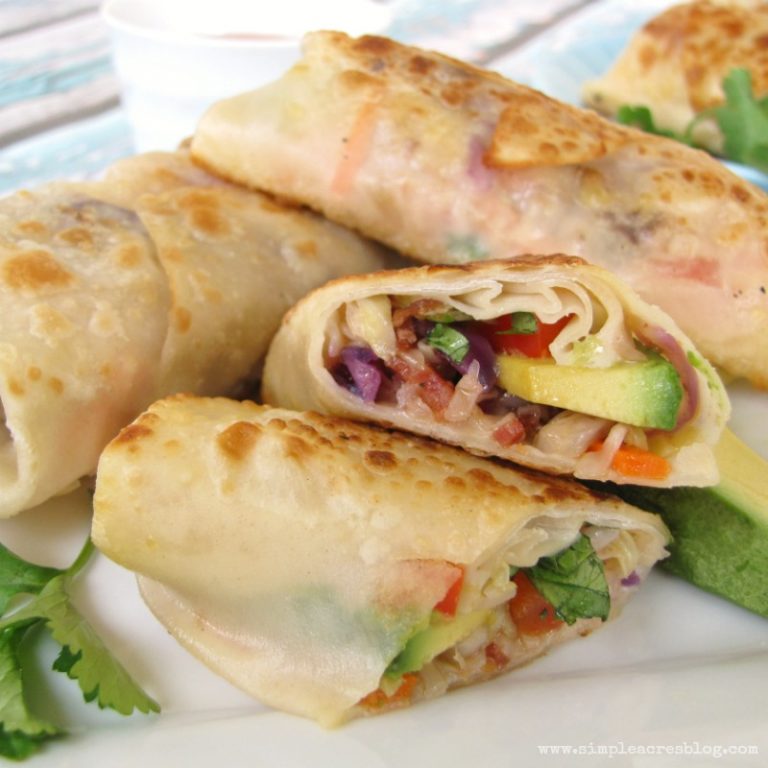 Vegetable Egg Rolls with Avocado - Simple Acres Blog