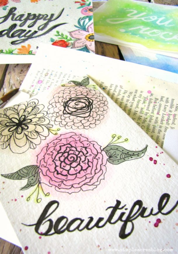 handmade-watercolor-cards - Simple Acres Blog