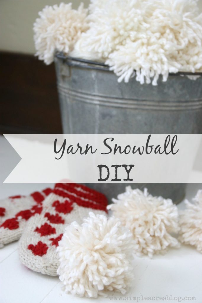 Yarn Pom Pom Snowballs - Simple Acres Blog